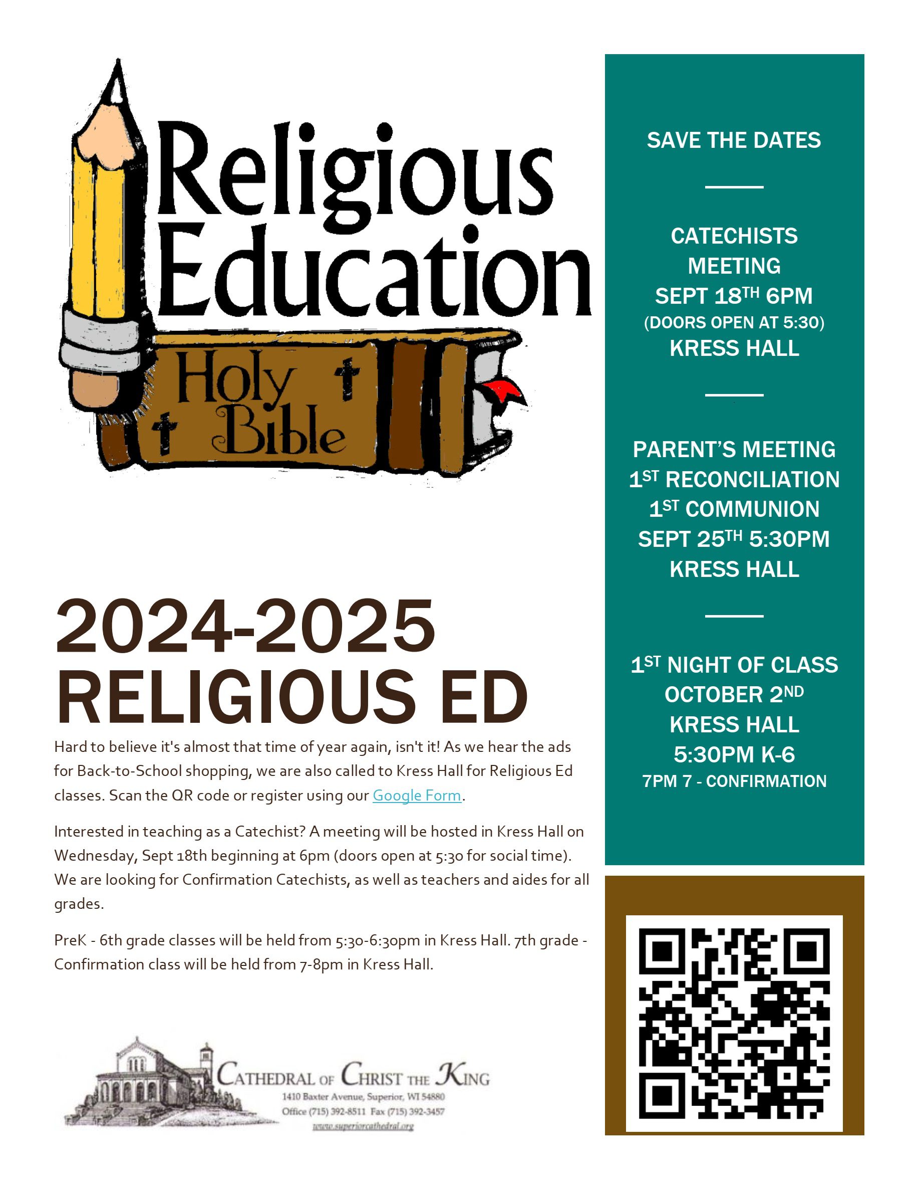 Religious Education – Superior Cluster